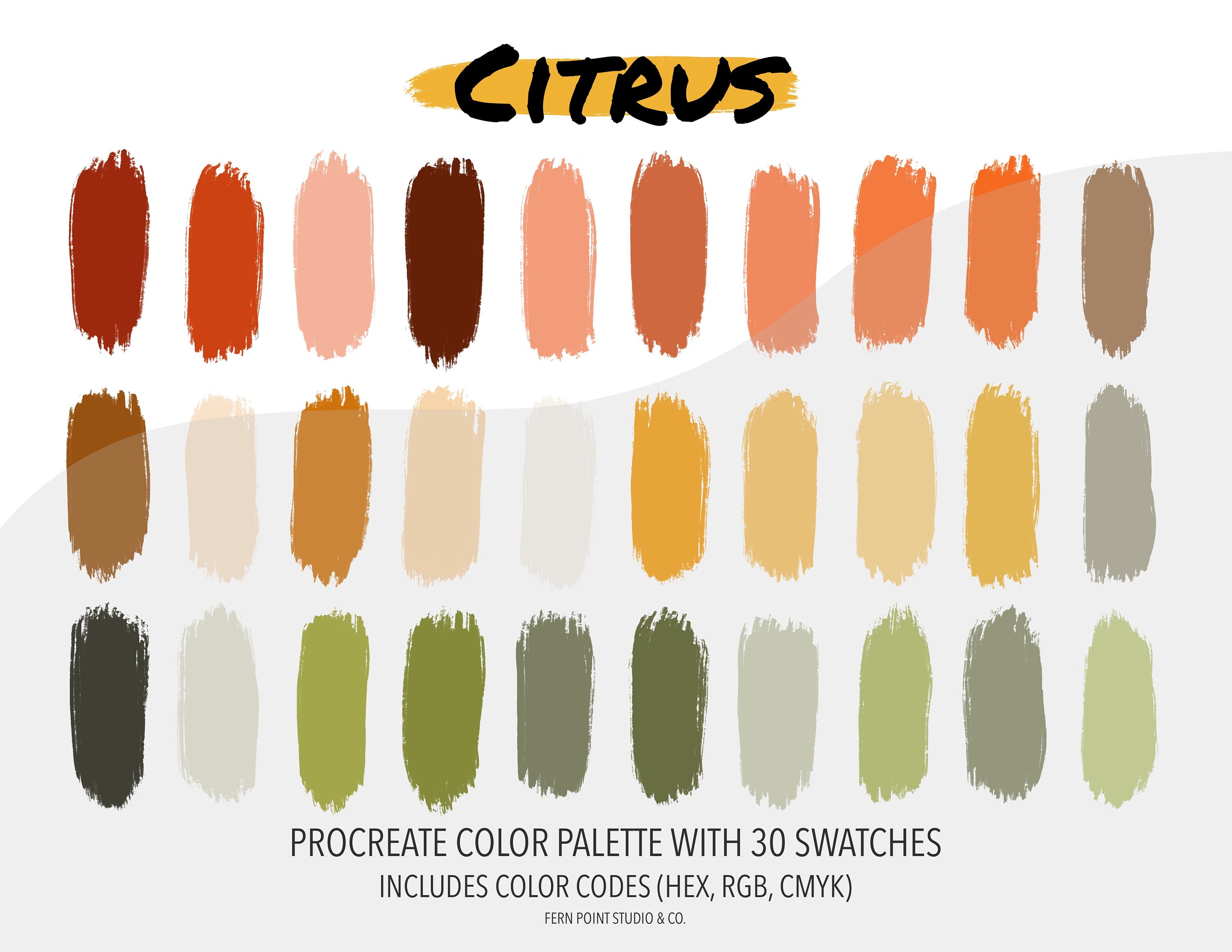 Procreate Color Palette Citrus Instant Download Digital - Etsy Canada