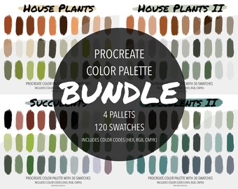 Procreate Color Palette Bundle 4 Palettes Cats Instant | Etsy