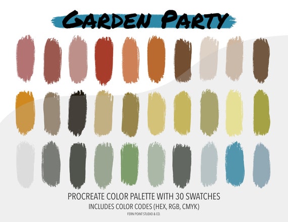 Procreate Color Palette Garden Party Instant Download - Etsy