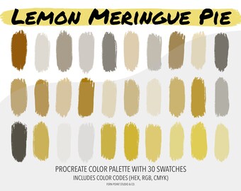 Lemon Color Palette - Etsy