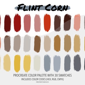 Procreate Color Palette Flint Corn Instant Download Digital File Color ...
