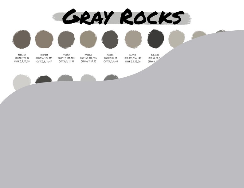 Procreate Color Palette | Gray Rocks | Instant Download | Digital File ...
