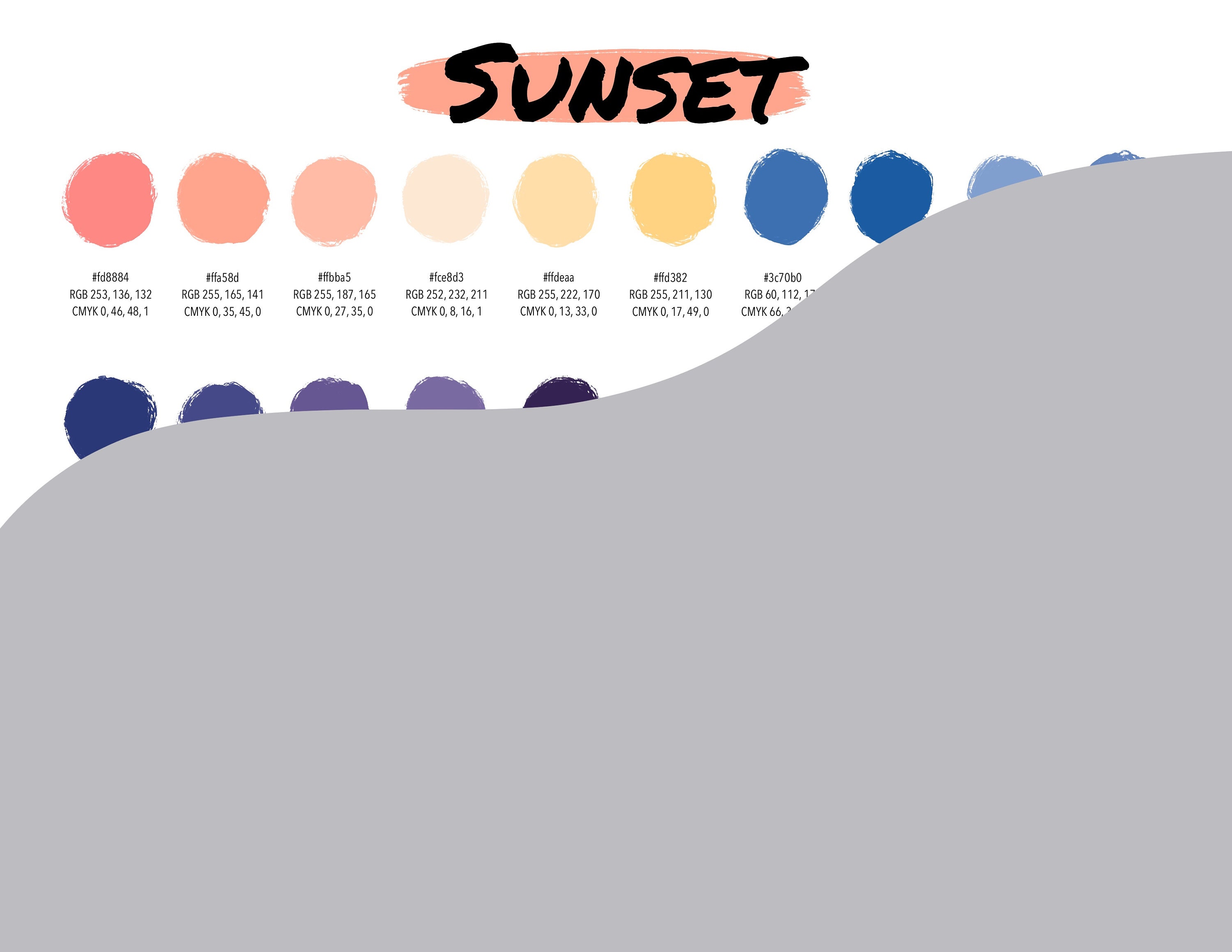 Procreate Color Palette | Sunset | Instant Download | Digital File ...