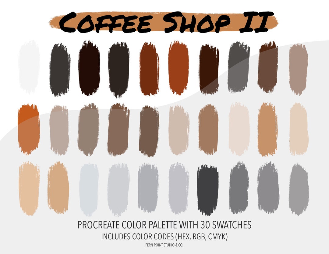Procreate Color Palette | Coffee Shop 2 | Instant Download | Digital ...