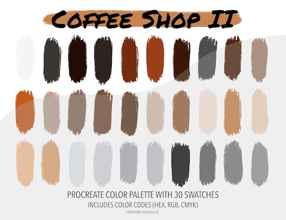 Procreate Color Palette Coffee Shop 2 Instant Download | Etsy