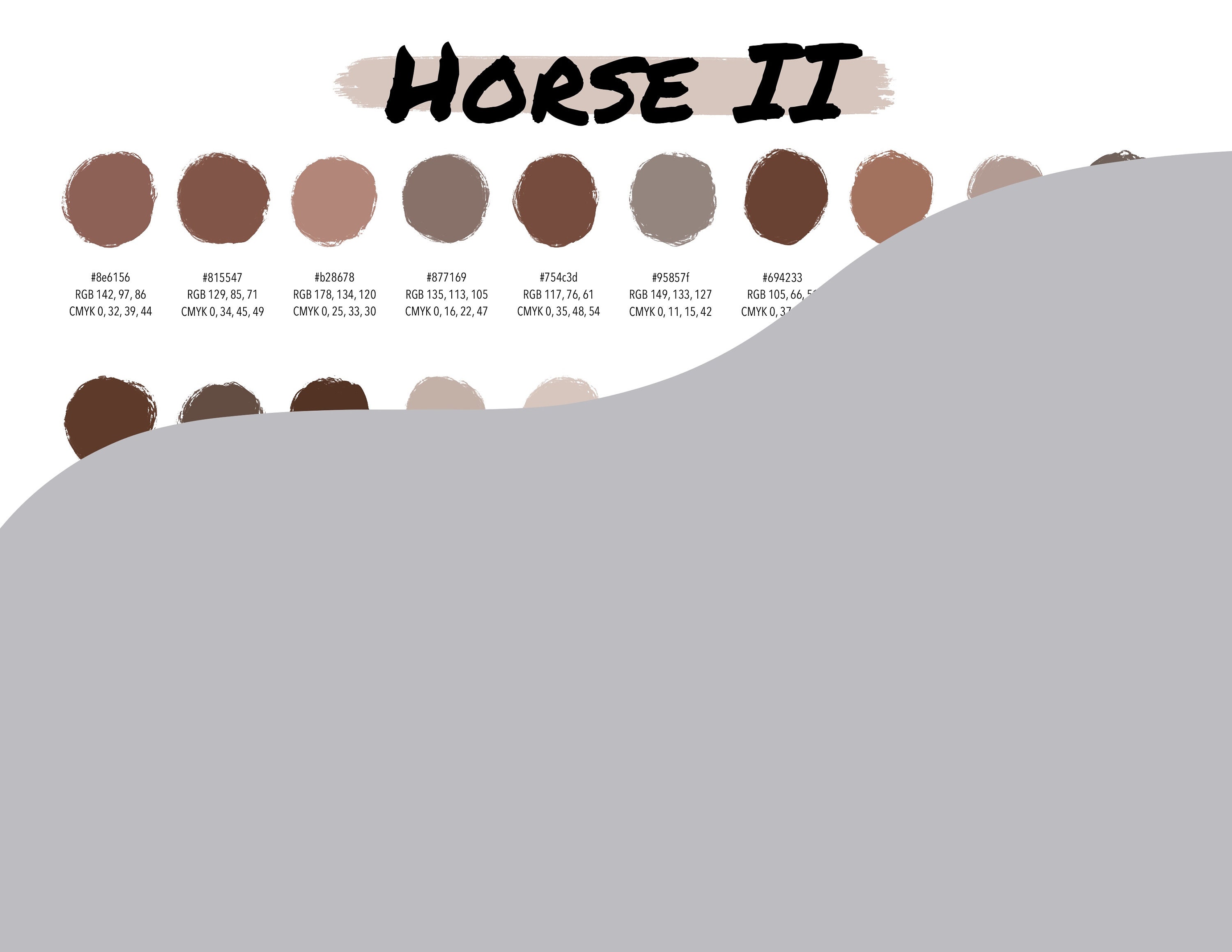 Procreate Color Palette | Horse 2 | Instant Download | Digital File ...
