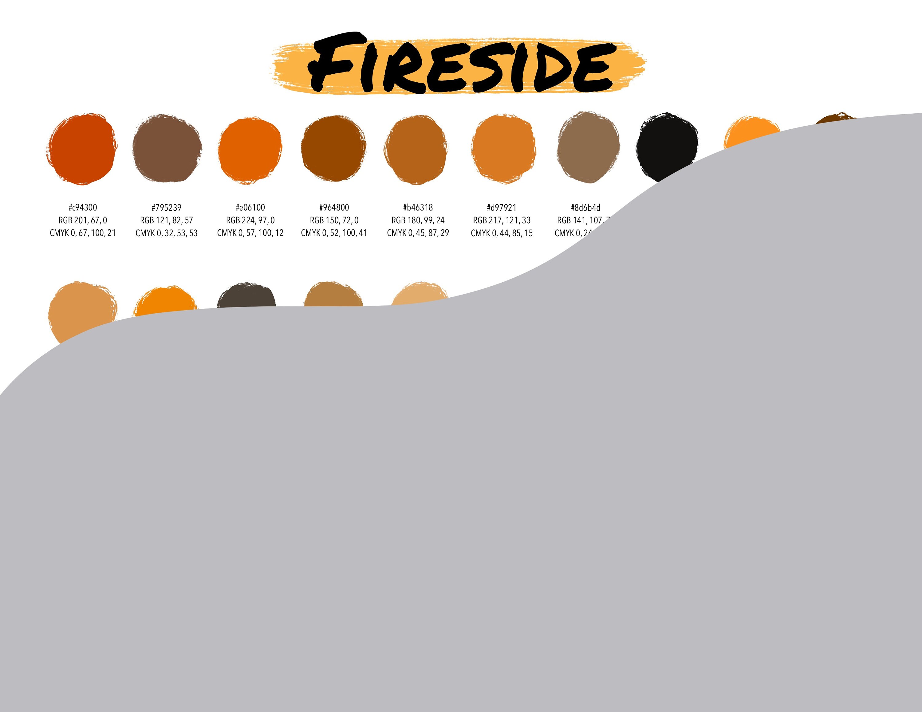 Procreate Color Palette | Fireside | Instant Download | Digital File ...