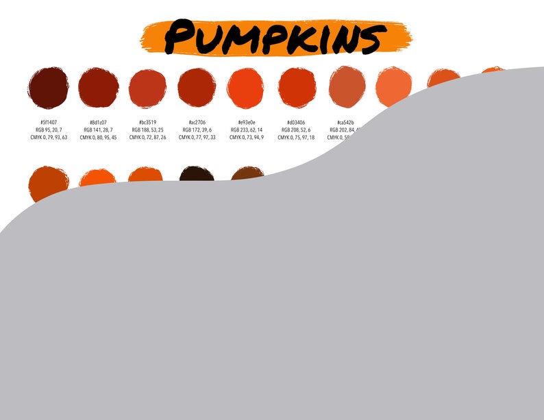 Procreate Color Palette Pumpkins Instant Download Digital File Color ...