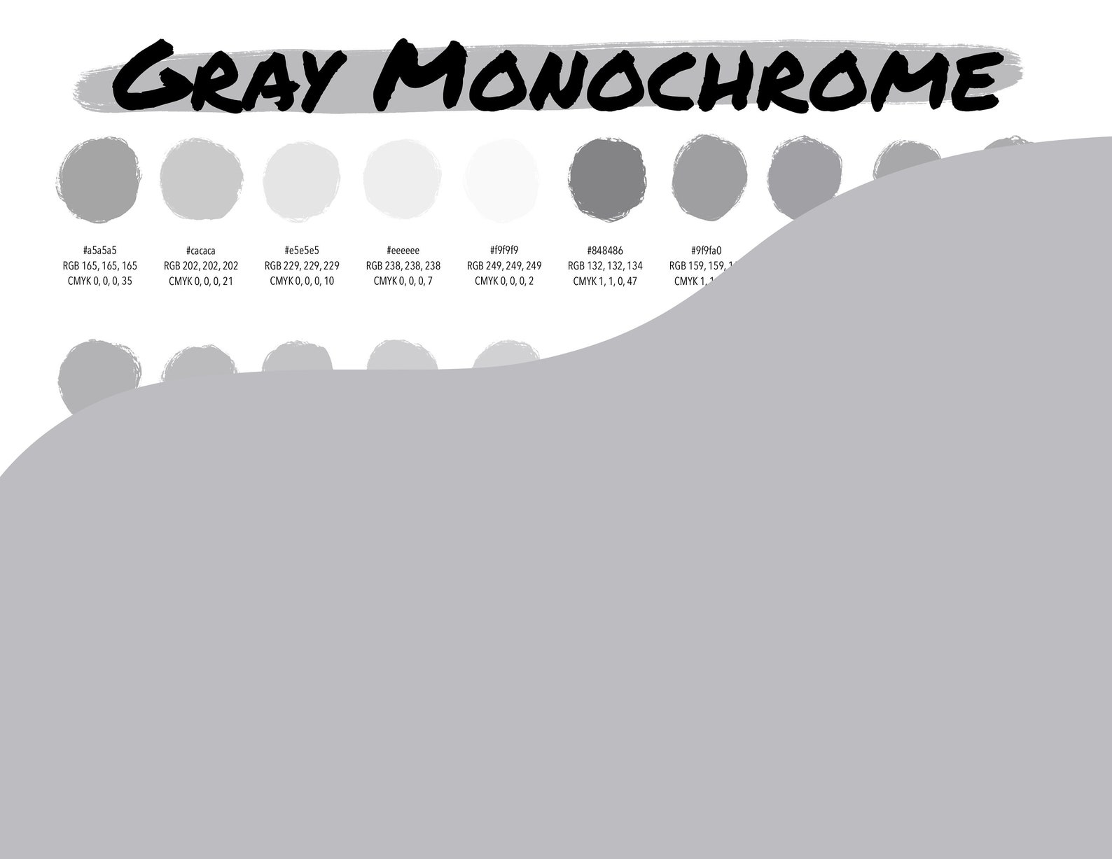 Procreate Color Palette | Gray Monochrome | Instant Download | Digital ...