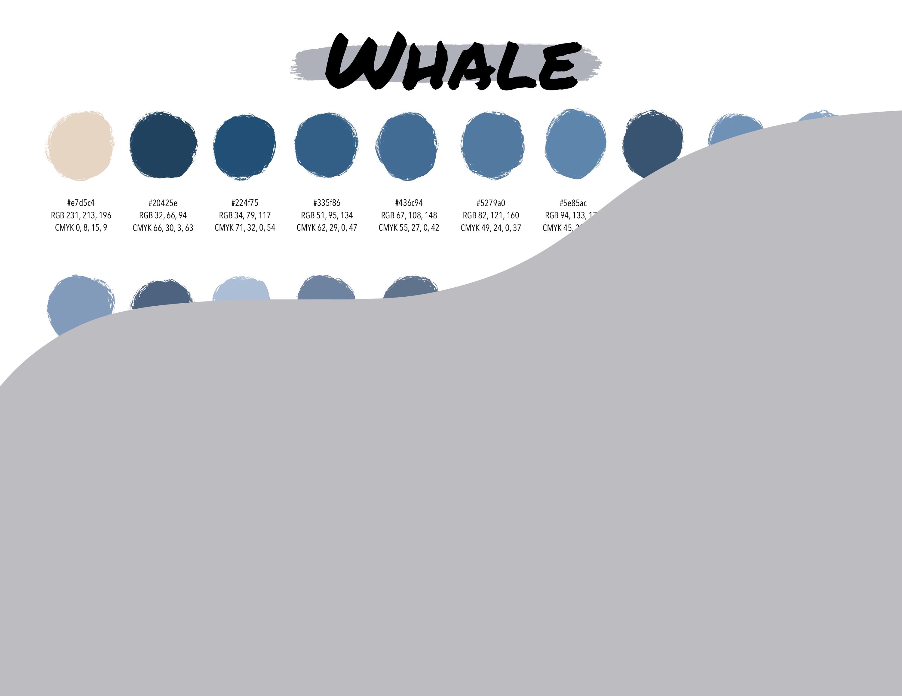 Procreate Color Palette | Whale | Instant Download | Digital File ...