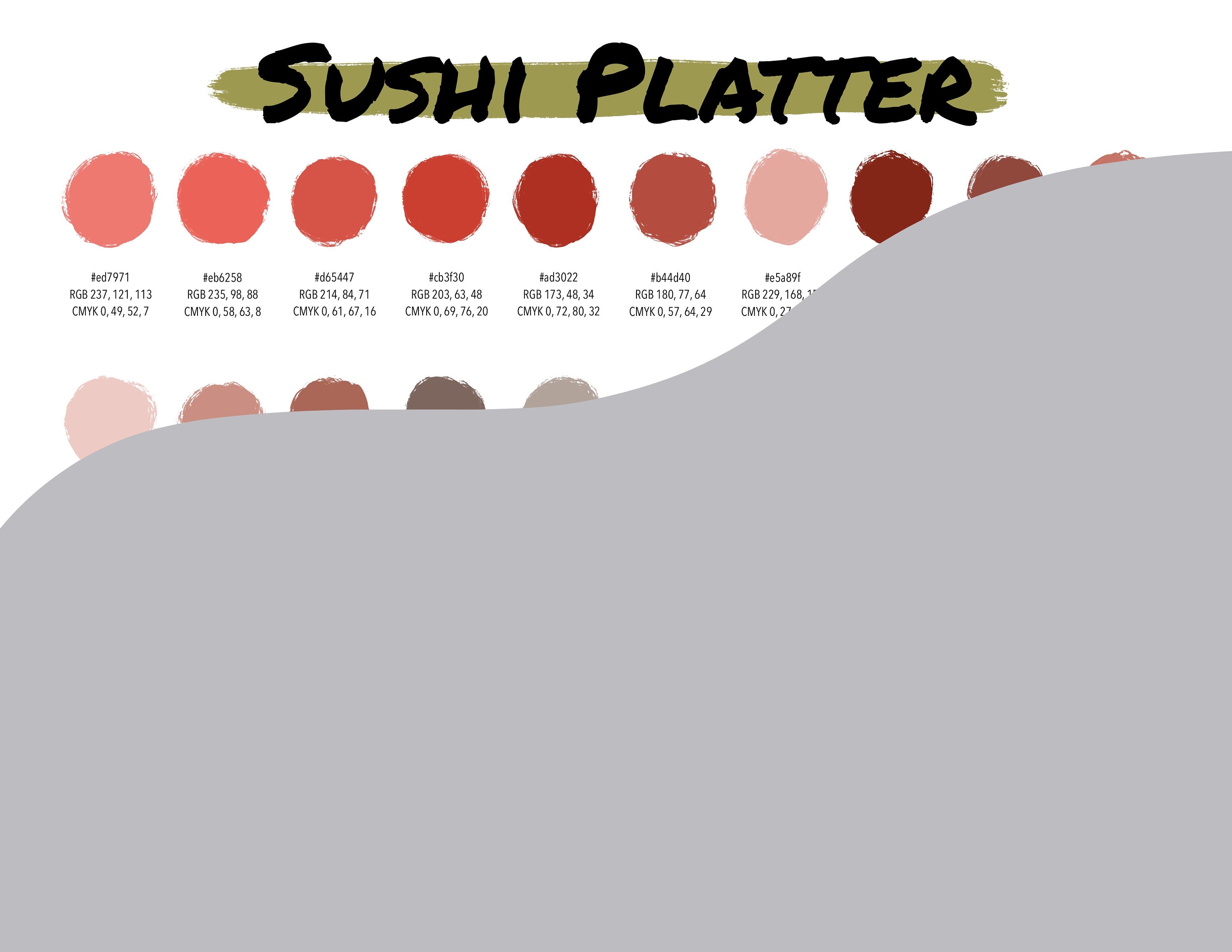 Procreate Color Palette | Sushi Platter | Instant Download | Digital ...