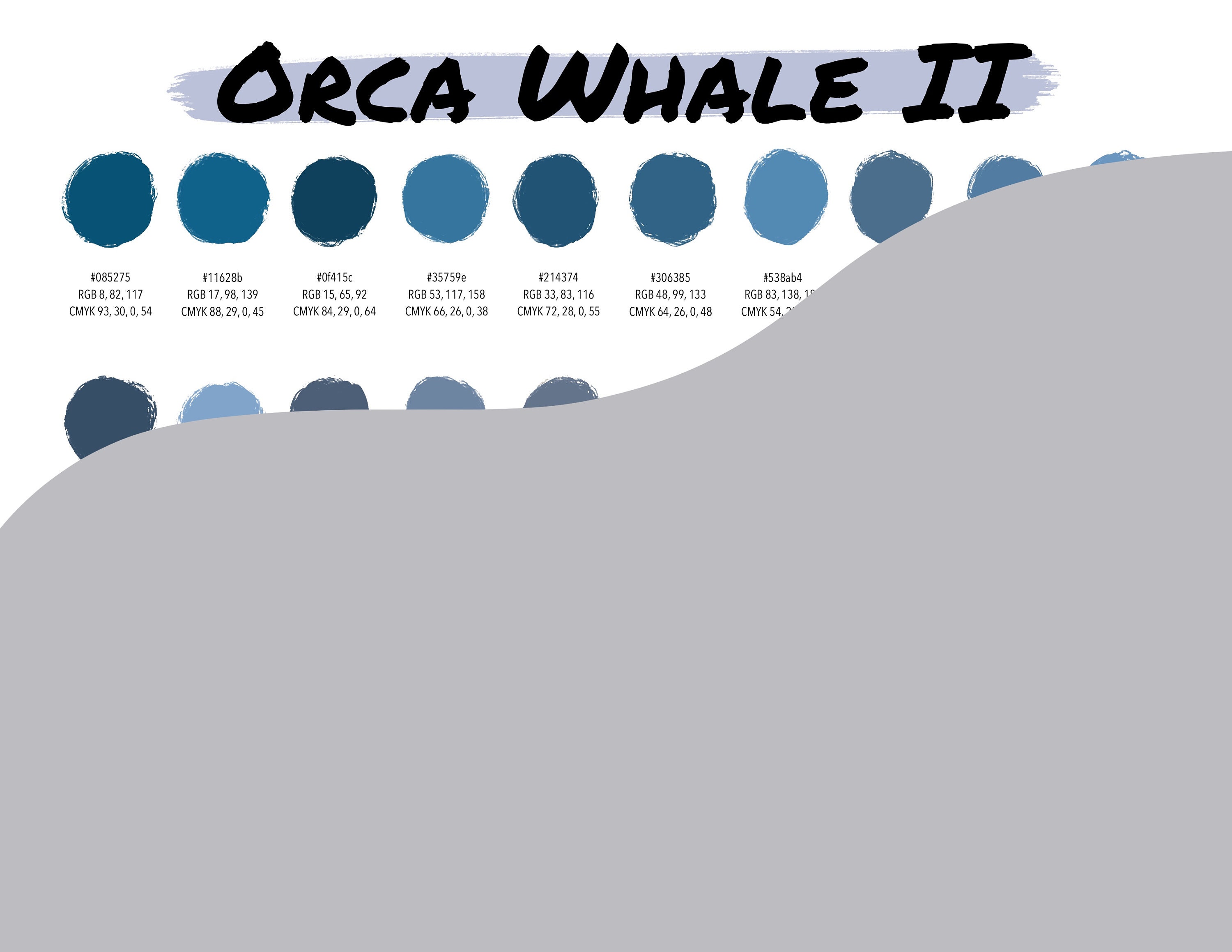 Procreate Color Palette | Orca Whale 2 | Instant Download | Digital ...