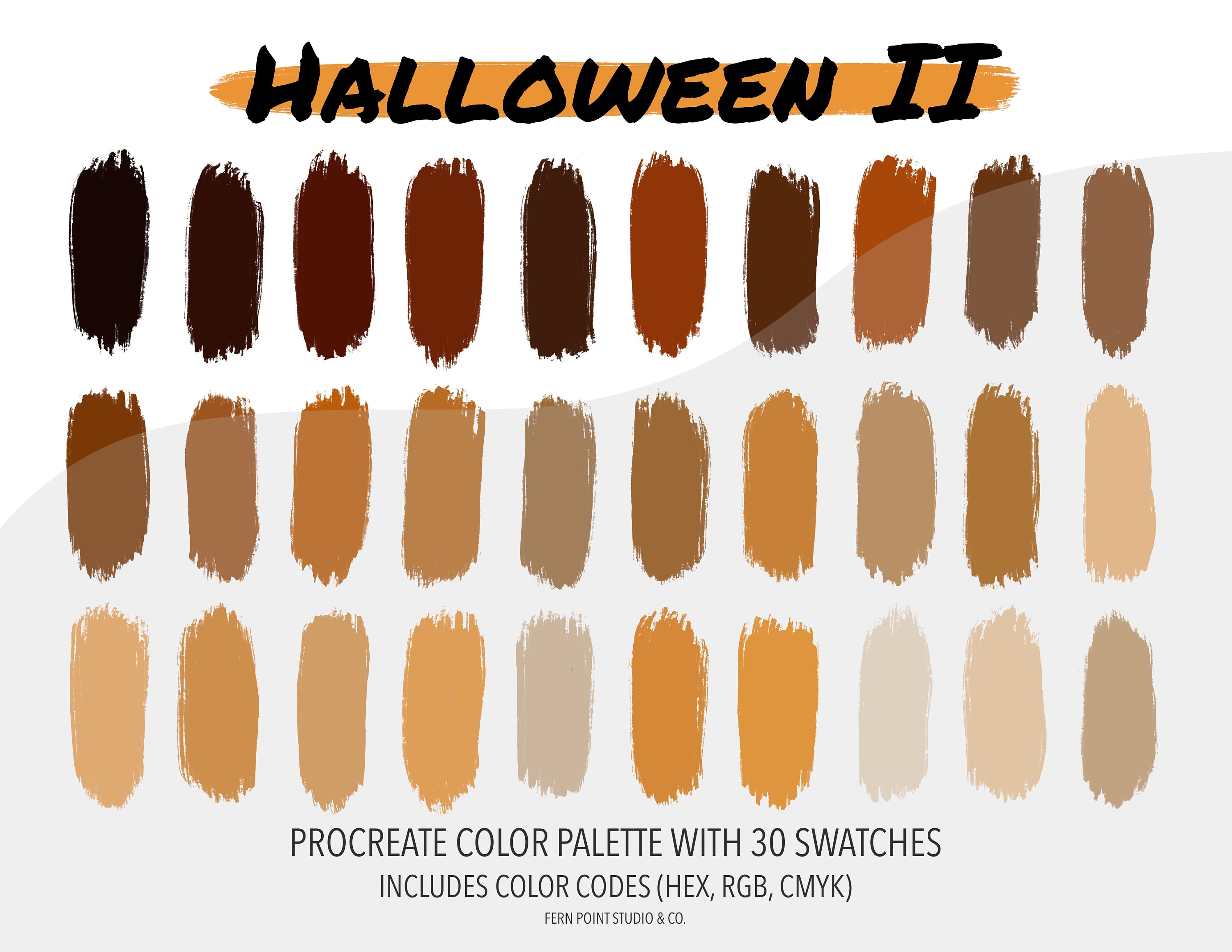 Procreate Color Palette Halloween 2 Instant Download Digital File Color ...