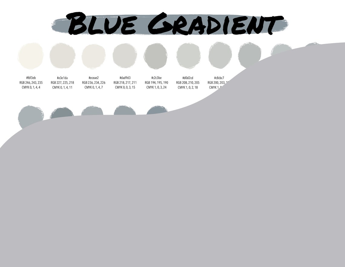 Procreate Color Palette | Blue Gradient | Instant Download | Digital ...