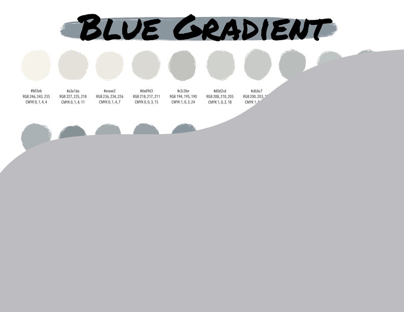 Procreate Color Palette | Blue Gradient | Instant Download | Digital ...