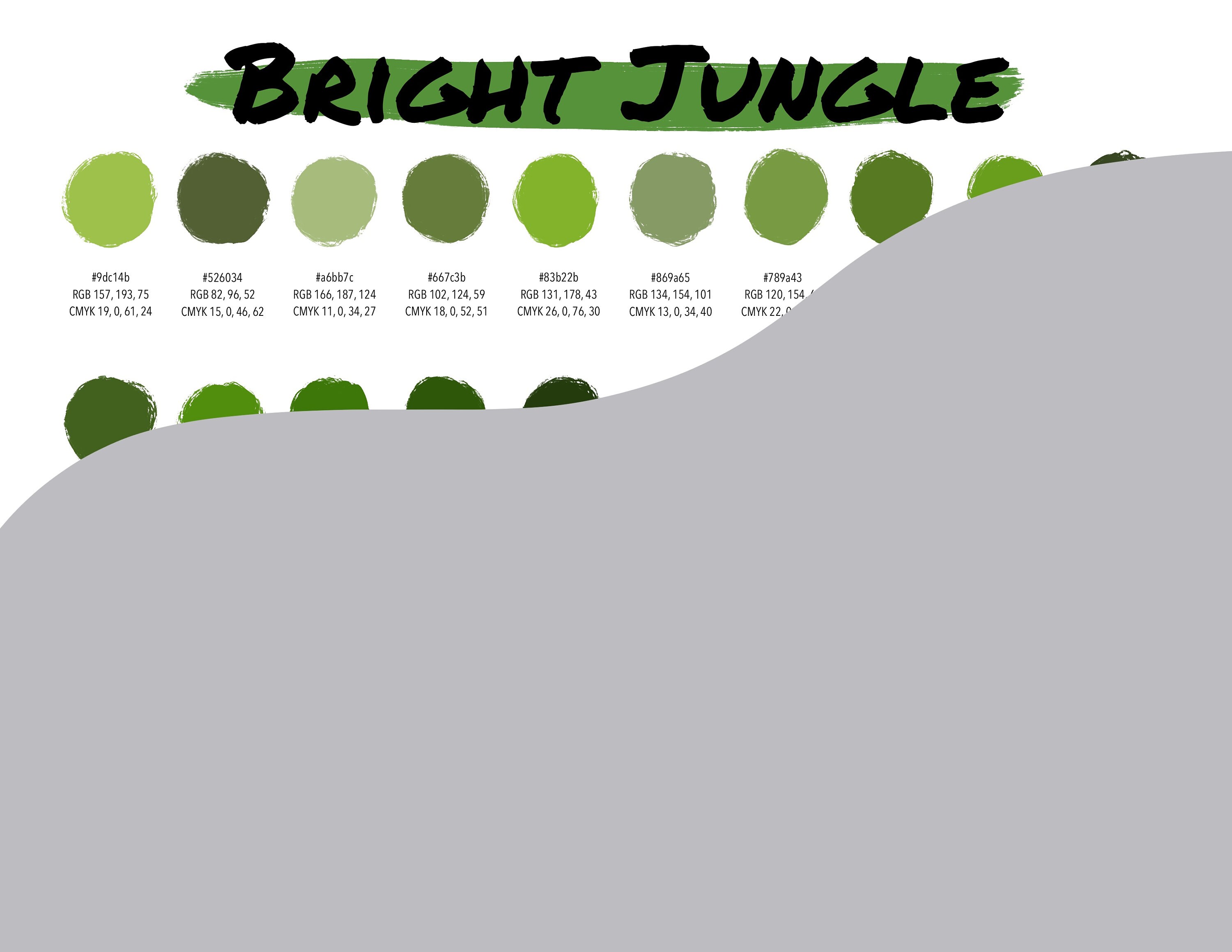 Procreate Color Palette | Bright Jungle | Instant Download | Digital ...