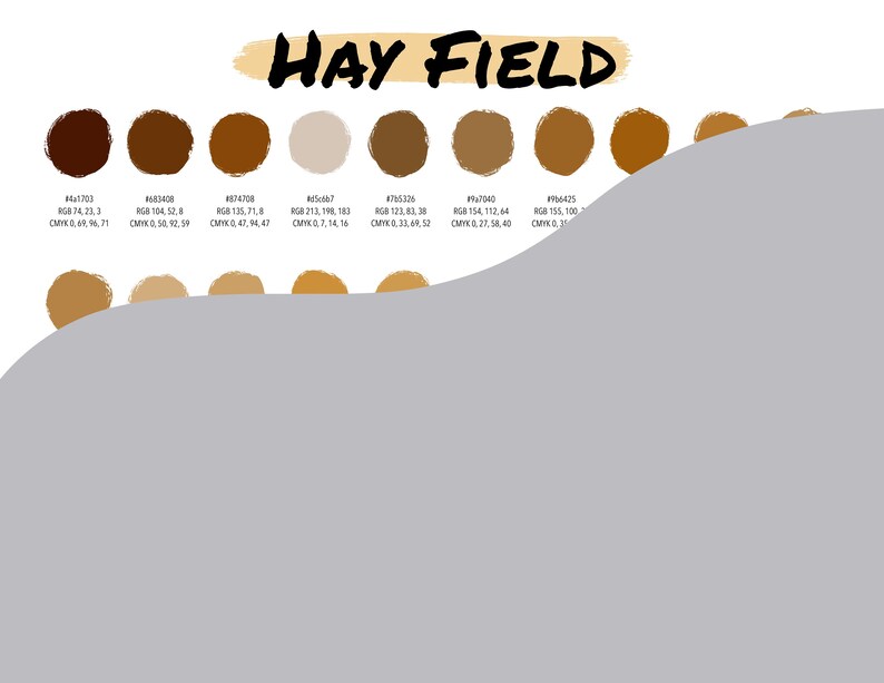 Procreate Color Palette | Hay Field | Instant Download | Digital File ...