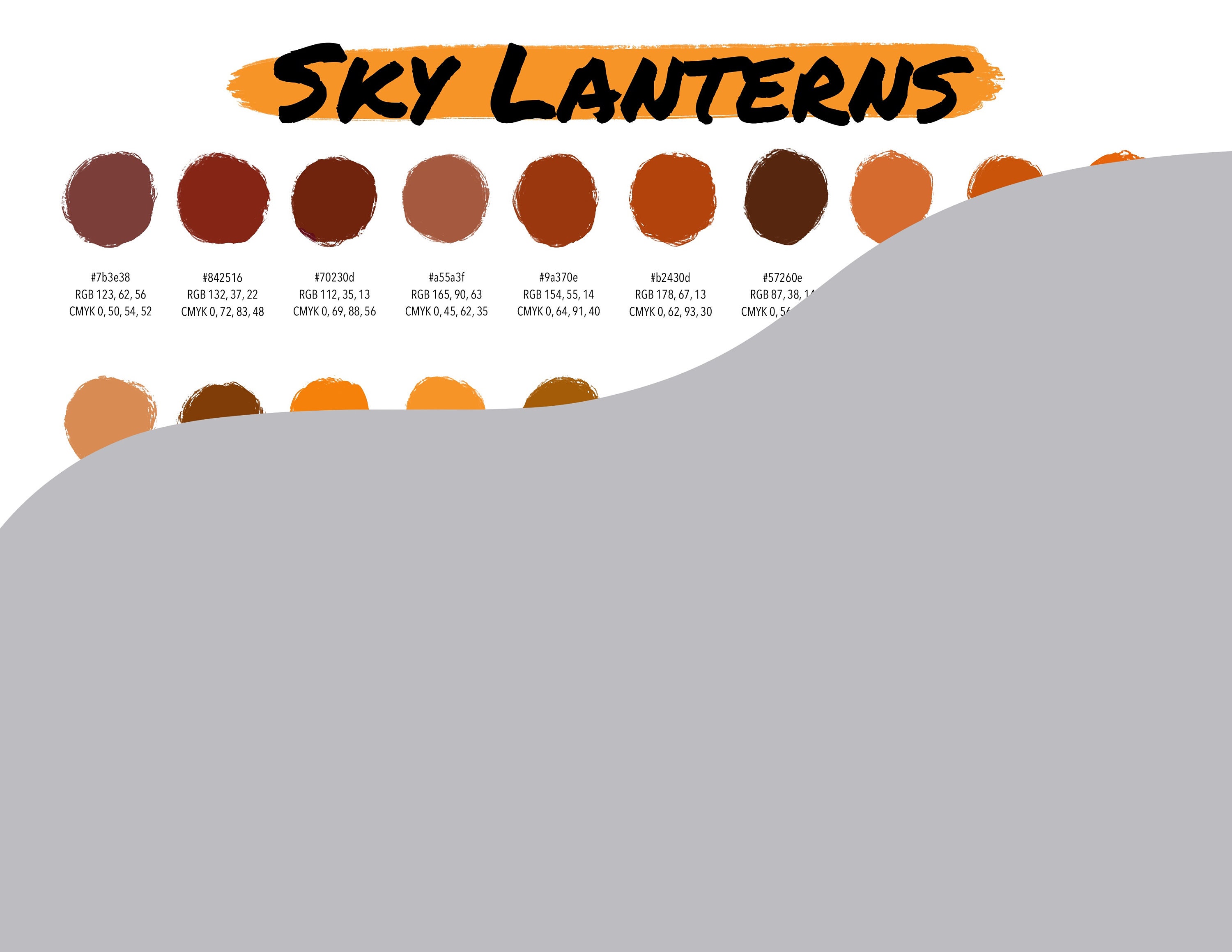 Procreate Color Palette | Sky Lanterns | Instant Download | Digital ...