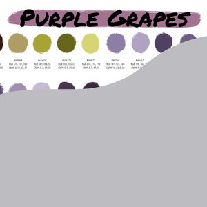 Procreate Color Palette | Purple Grapes | Instant Download | Digital ...