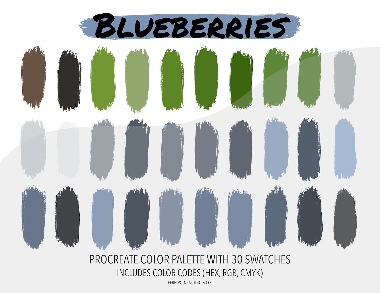 Procreate Color Palette Blueberries Instant Download Digital File Color ...