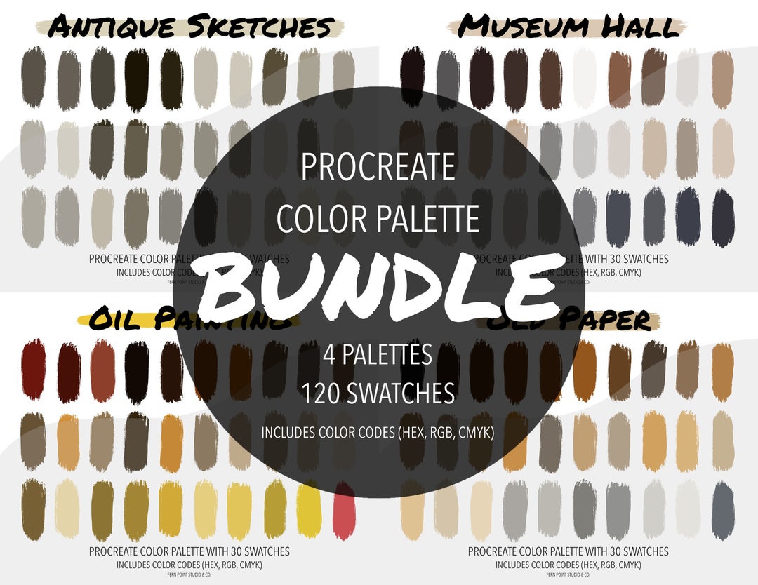 Procreate Color Palette Bundle 4 Palettes Art Museum Instant Download ...