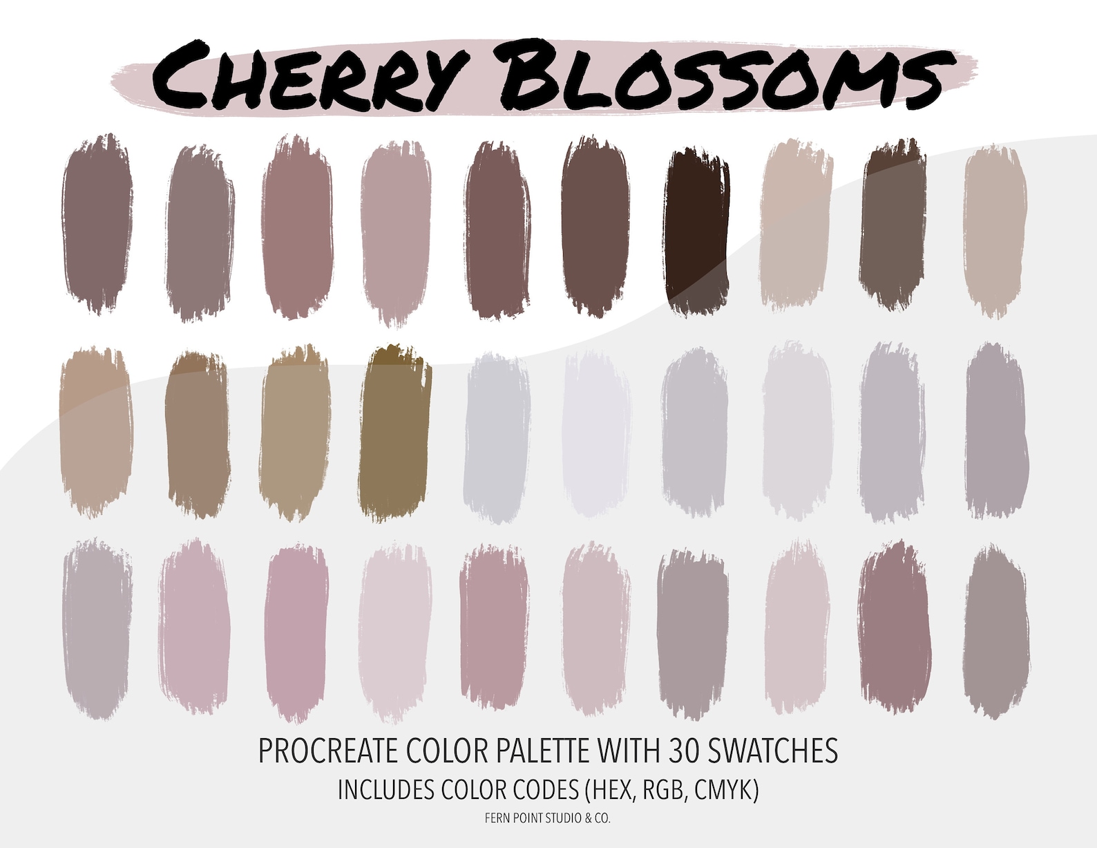 Procreate Color Palette | Cherry Blossoms | Instant Download | Digital ...