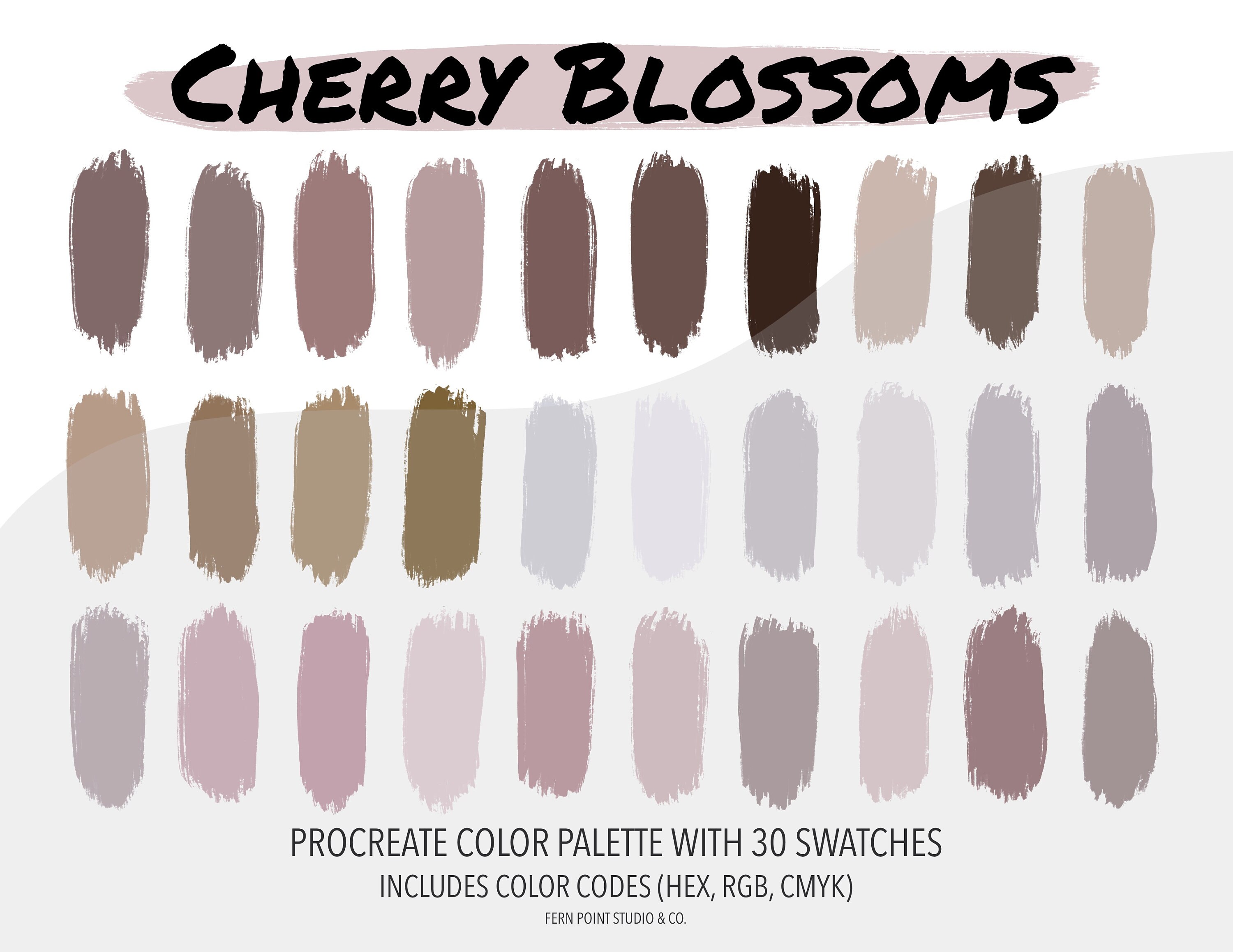 Procreate Color Palette | Cherry Blossoms | Instant Download | Digital ...