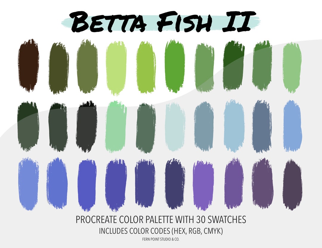 Procreate Color Palette Betta Fish 2 Instant Download Digital File ...