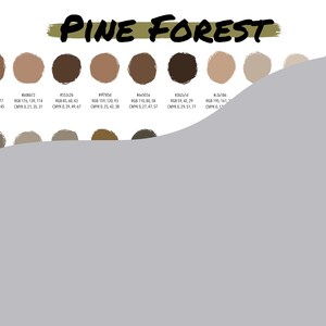 Procreate Color Palette | Pine Forest | Instant Download | Digital File ...