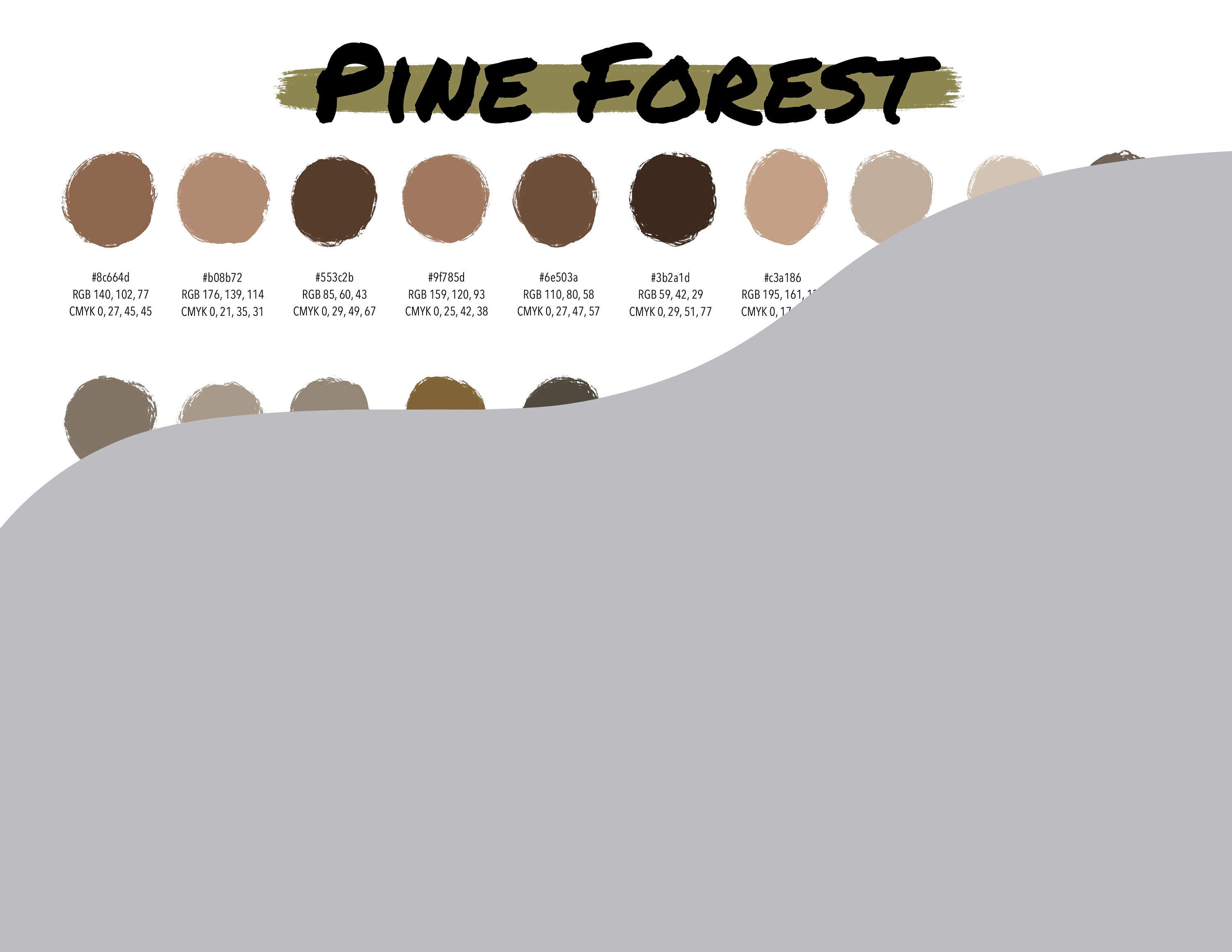 Procreate Color Palette | Pine Forest | Instant Download | Digital File ...