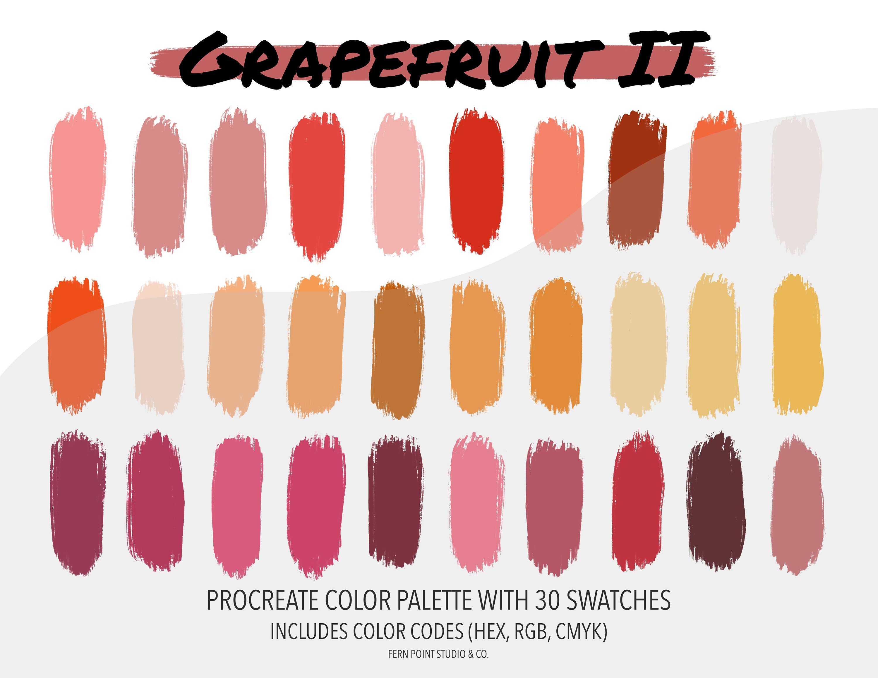 Procreate Color Palette Grapefruit 2 Instant Download Digital File ...