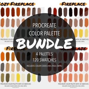 Procreate Color Palette Bundle 4 Palettes Fireside Instant Download ...