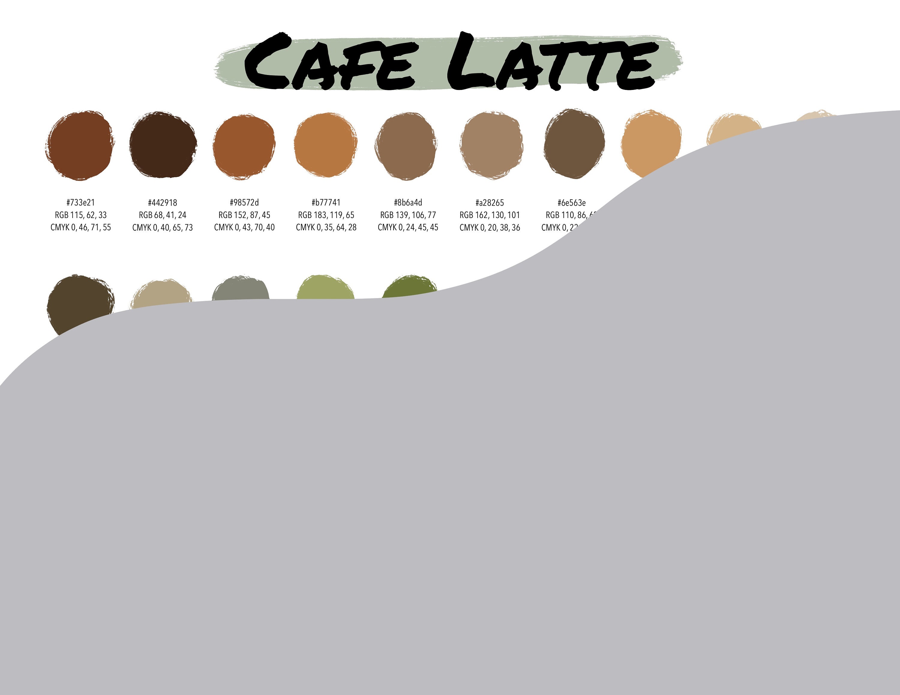 Procreate Color Palette Cafe Latte Instant Download Digital File Color ...