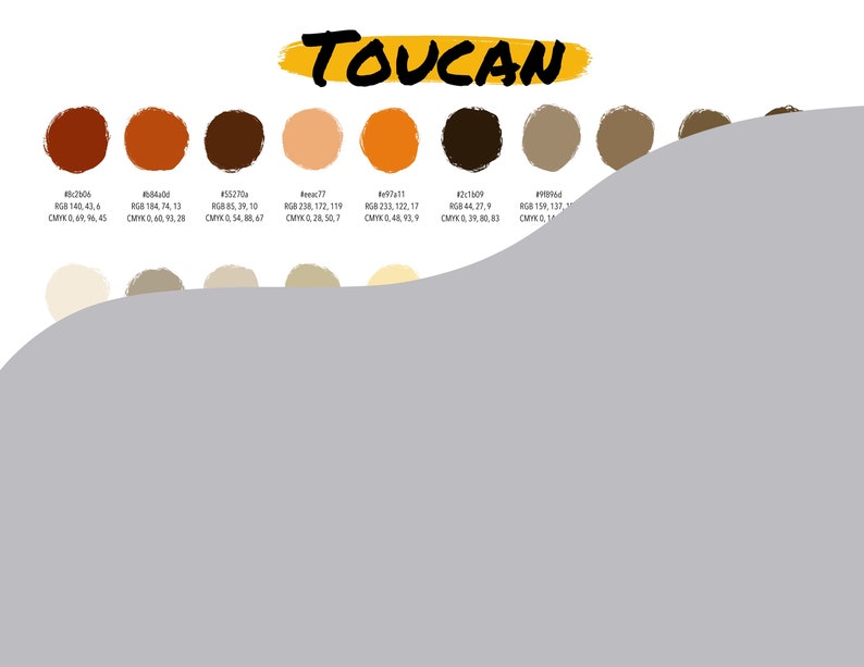 Procreate Color Palette Toucan Instant Download Digital File Color ...