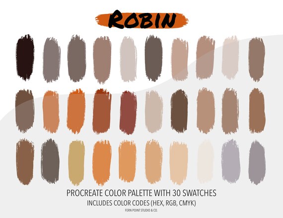 Procreate Color Palette Robin Instant Download Digital | Etsy