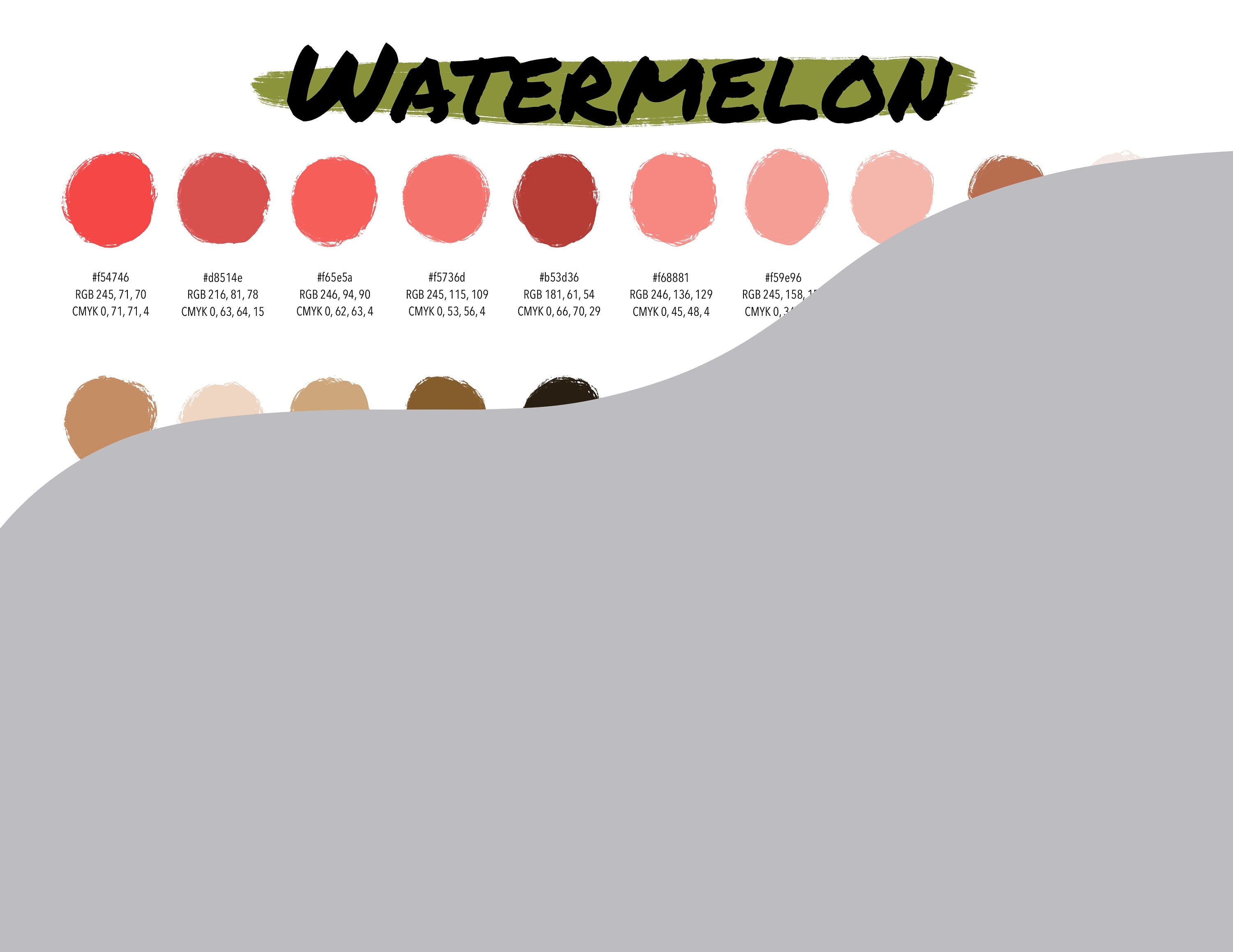 Procreate Color Palette | Watermelon | Instant Download | Digital File ...