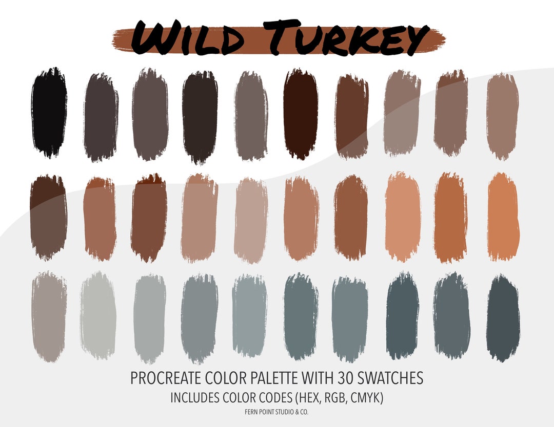 Procreate Color Palette Wild Turkey Instant Download Digital File Color ...