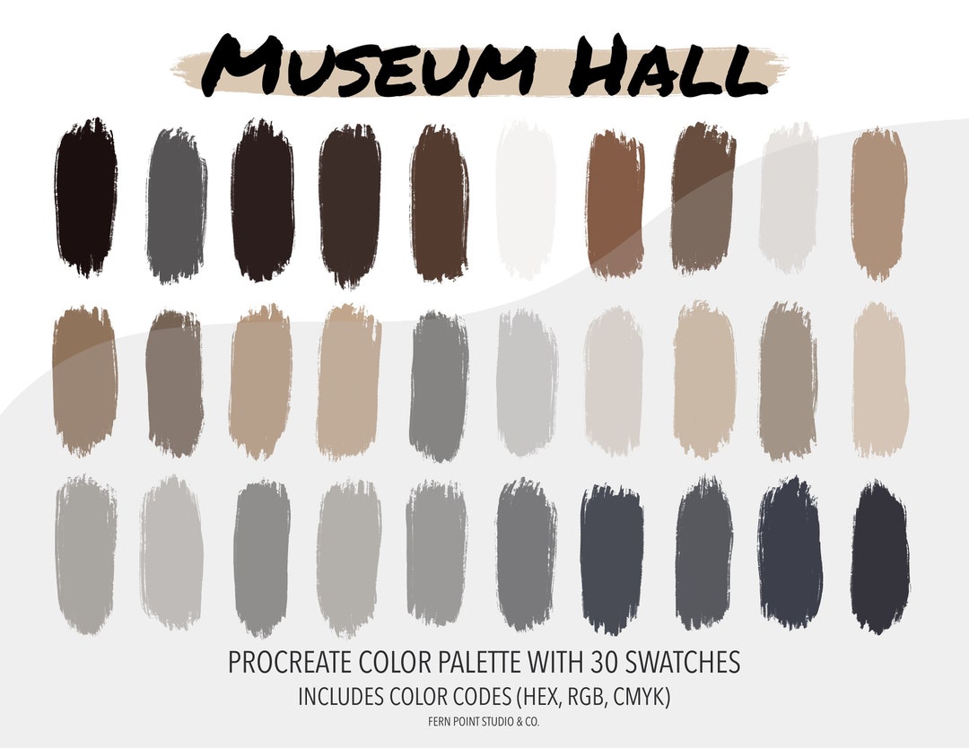Procreate Color Palette Museum Hall Instant Download Digital File Color ...