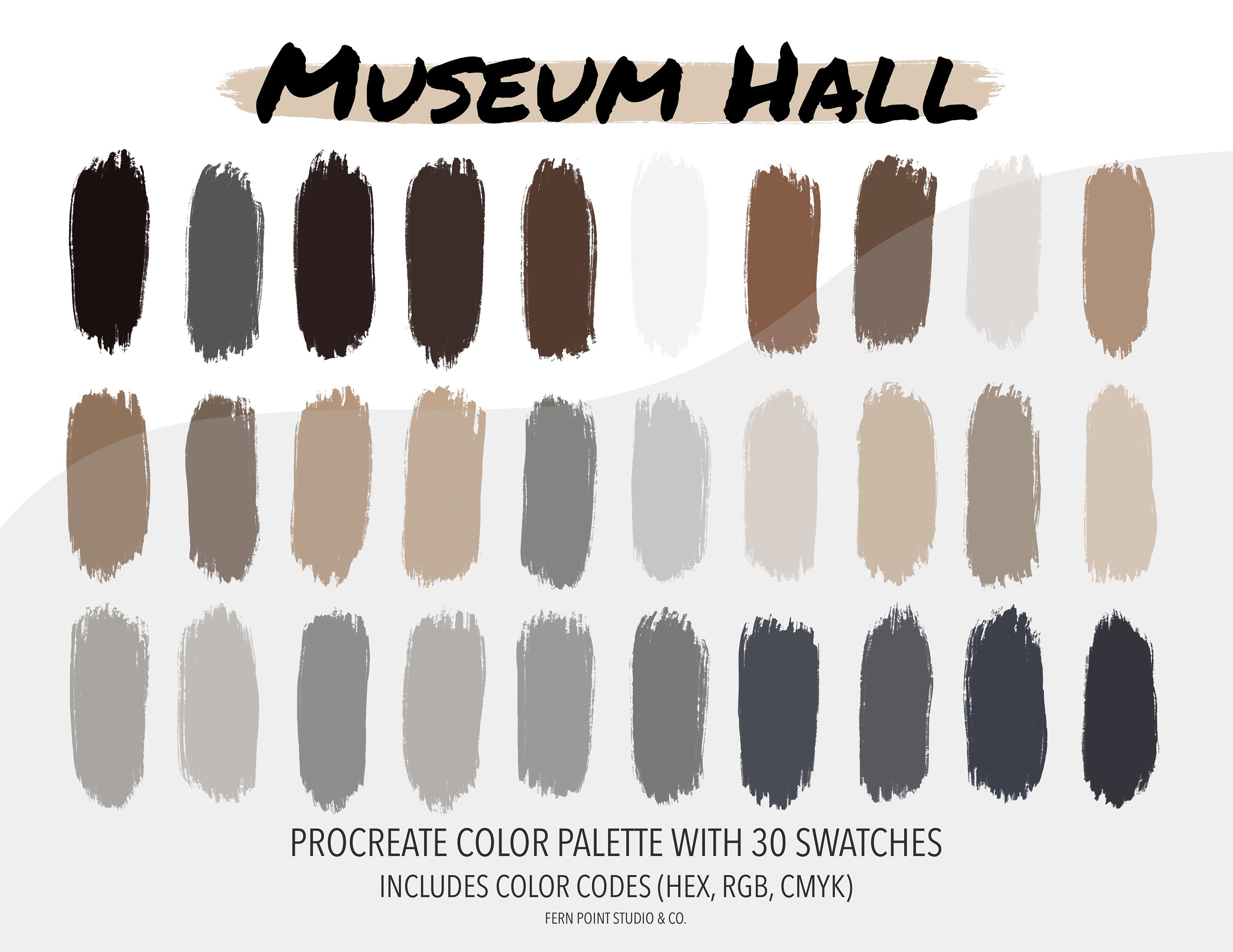 Procreate Color Palette Museum Hall Instant Download Digital File Color ...