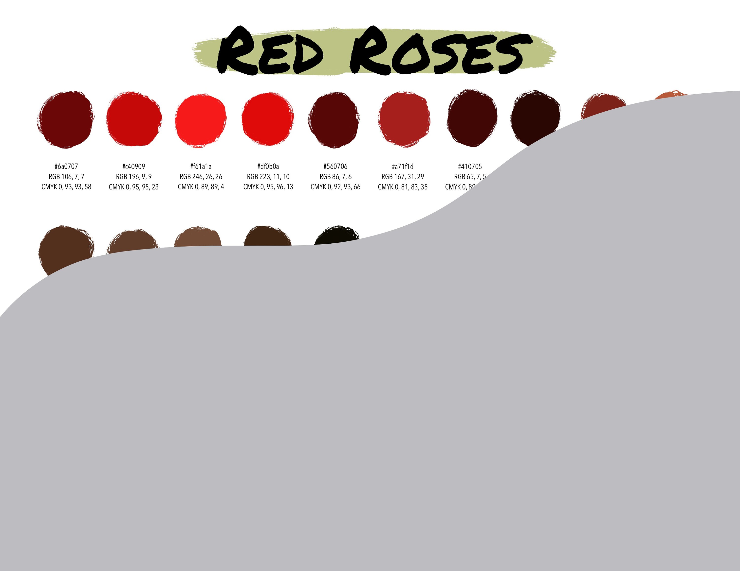 Procreate Color Palette | Red Roses | Instant Download | Digital File ...