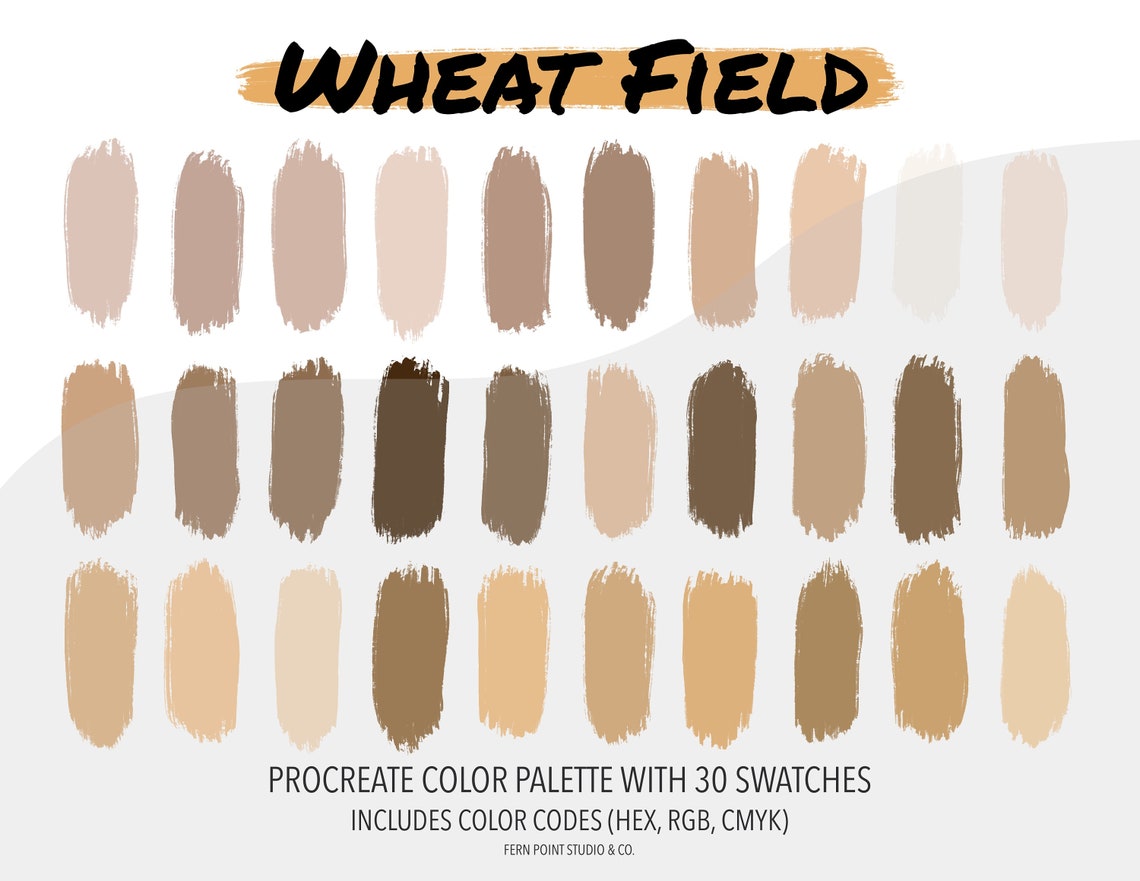 Procreate Color Palette | Wheat Field | Instant Download | Digital File ...