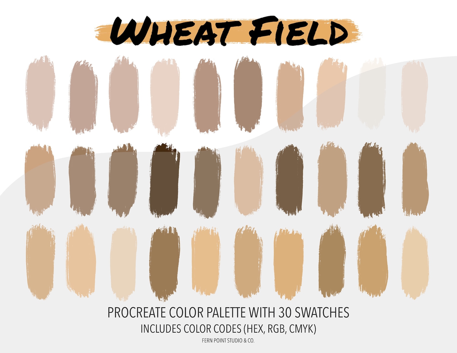 Procreate Color Palette | Wheat Field | Instant Download | Digital File ...