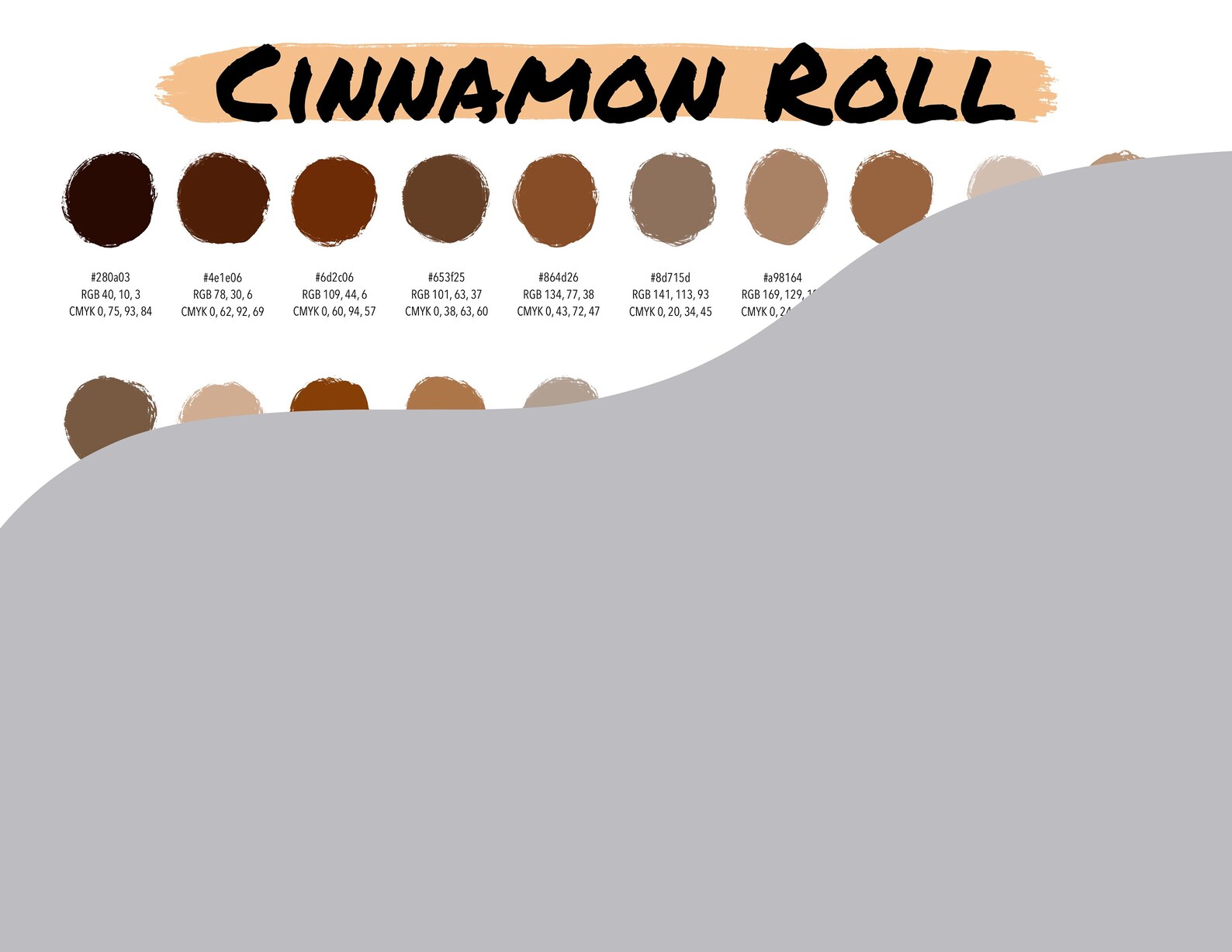 Procreate Color Palette | Cinnamon Roll | Instant Download | Digital ...