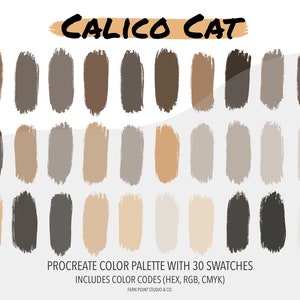 Procreate Color Palette Bundle | 4 Palettes | Cats | Instant Download ...