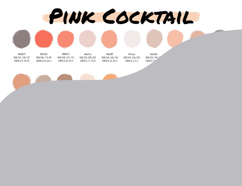 Procreate Color Palette | Grapefruit | Instant Download | Digital File ...