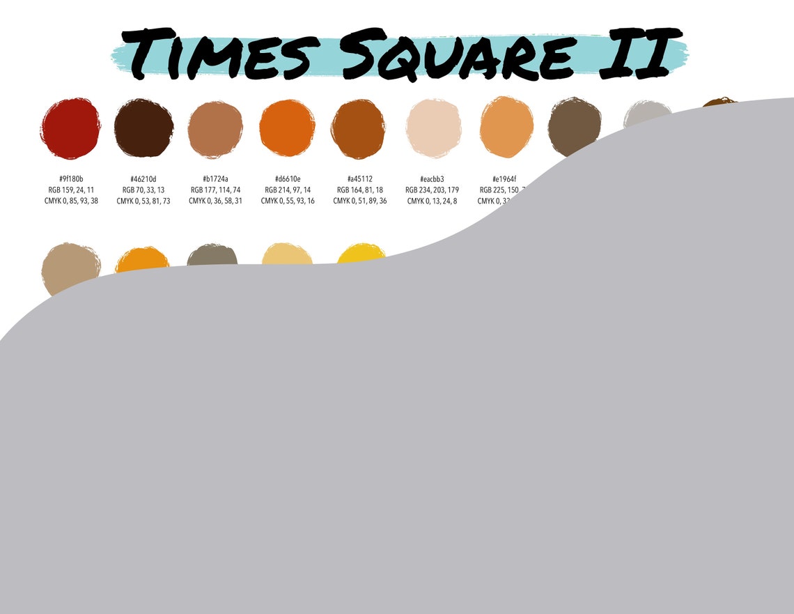 Procreate Color Palette | Times Square 2 | Instant Download | Digital ...