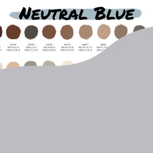 Procreate Color Palette | Neutral Blue | Instant Download | Digital ...