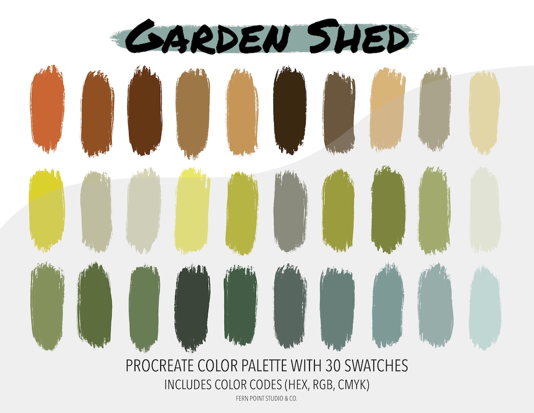 Procreate Color Palette Garden Shed Instant Download Digital File Color ...