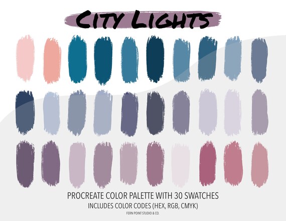 Procreate Color Palette City Lights Instant Download | Etsy