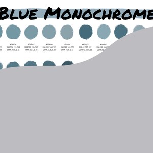 Procreate Color Palette | Blue Monochrome | Instant Download | Digital ...